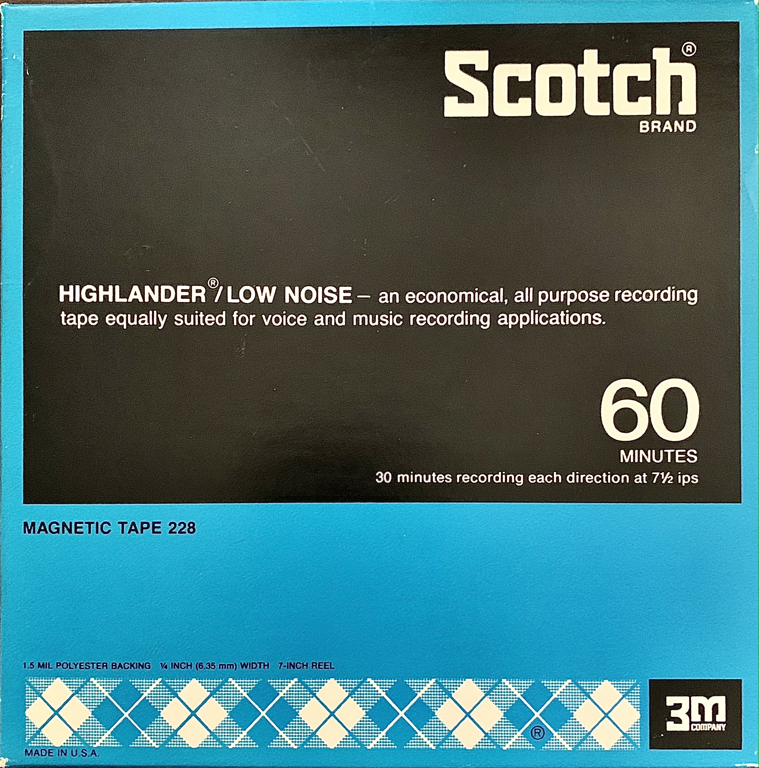 Scotch 211 Dynarange Reel to Reel Tape, SP, 7″ Reel, 1200 ft, Sealed ...